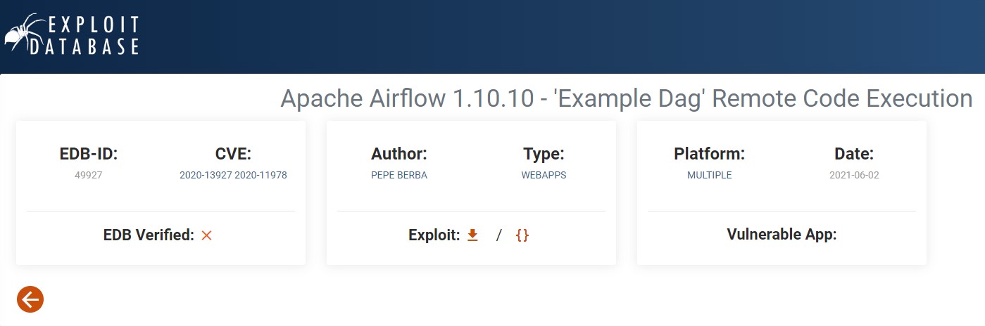Kev Catalog Apache Airflow Example Dag” Command Injection Cve 2020 11978 Secured