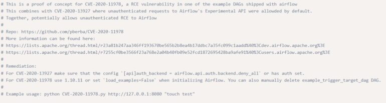 Kev Catalog Apache Airflow “example Dag” Command Injection Cve 2020 4775